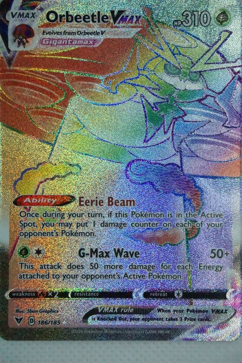 Orbeetle VMAX 186/185 Hyper Rare - Pocket Monster