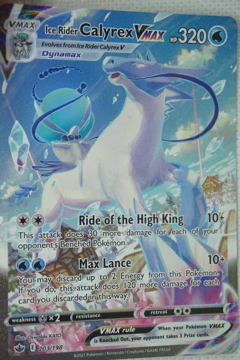 Ice Rider Calyrex VMAX 203/198 Secret Rare - Pocket Monster