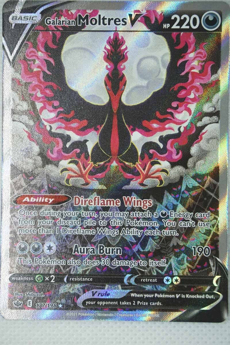 Galarian Moltres V 177/198 Full Art - Pocket Monster
