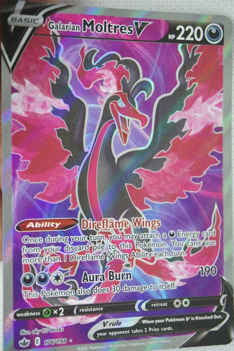 Galarian Moltres V 176/198 Full Art - Pocket Monster