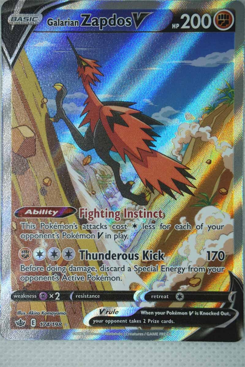 Galarian Zapdos V 174/198 Full Art - Pocket Monster