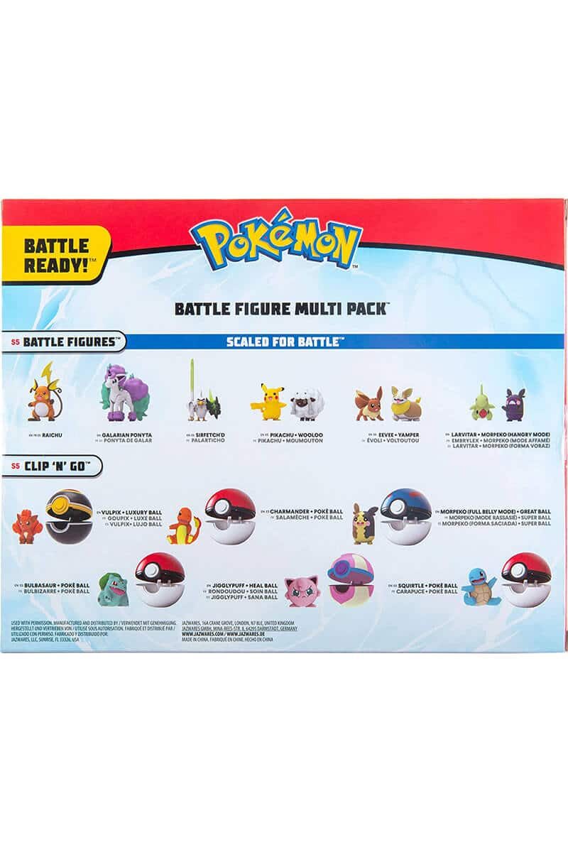 Battle figur multipack med 8 populära figurer - Pocket Monster