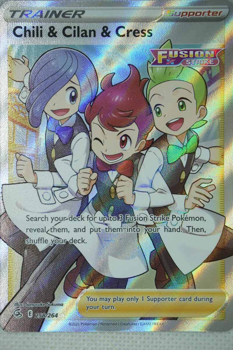 Chili & Cilan & Cress 258/264 Full Art - Pocket Monster